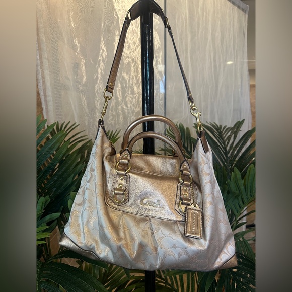 Coach | Bags | Coach Metallic Gold Shoulder Bag | Poshmark